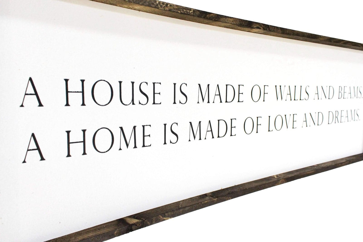 A House is Made of Walls and Beams Wood Sign - WilliamRaeDesigns