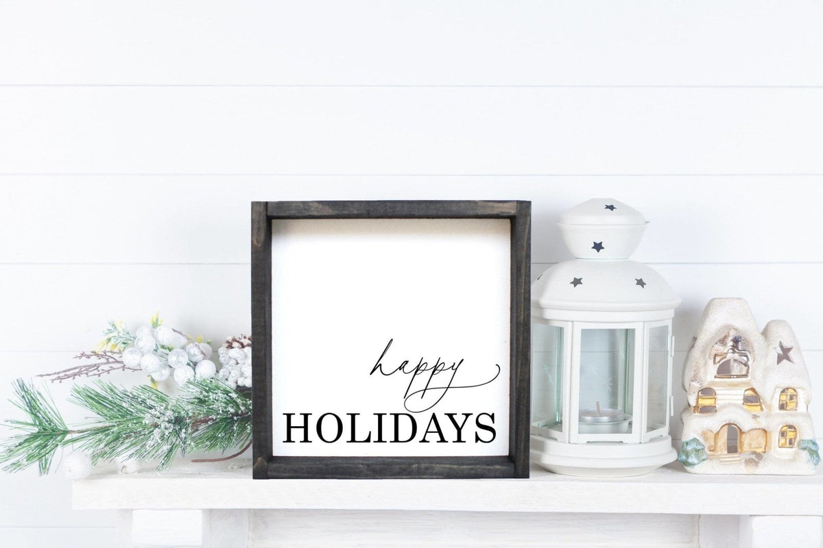 Happy Holidays Wood Sign - WilliamRaeDesigns