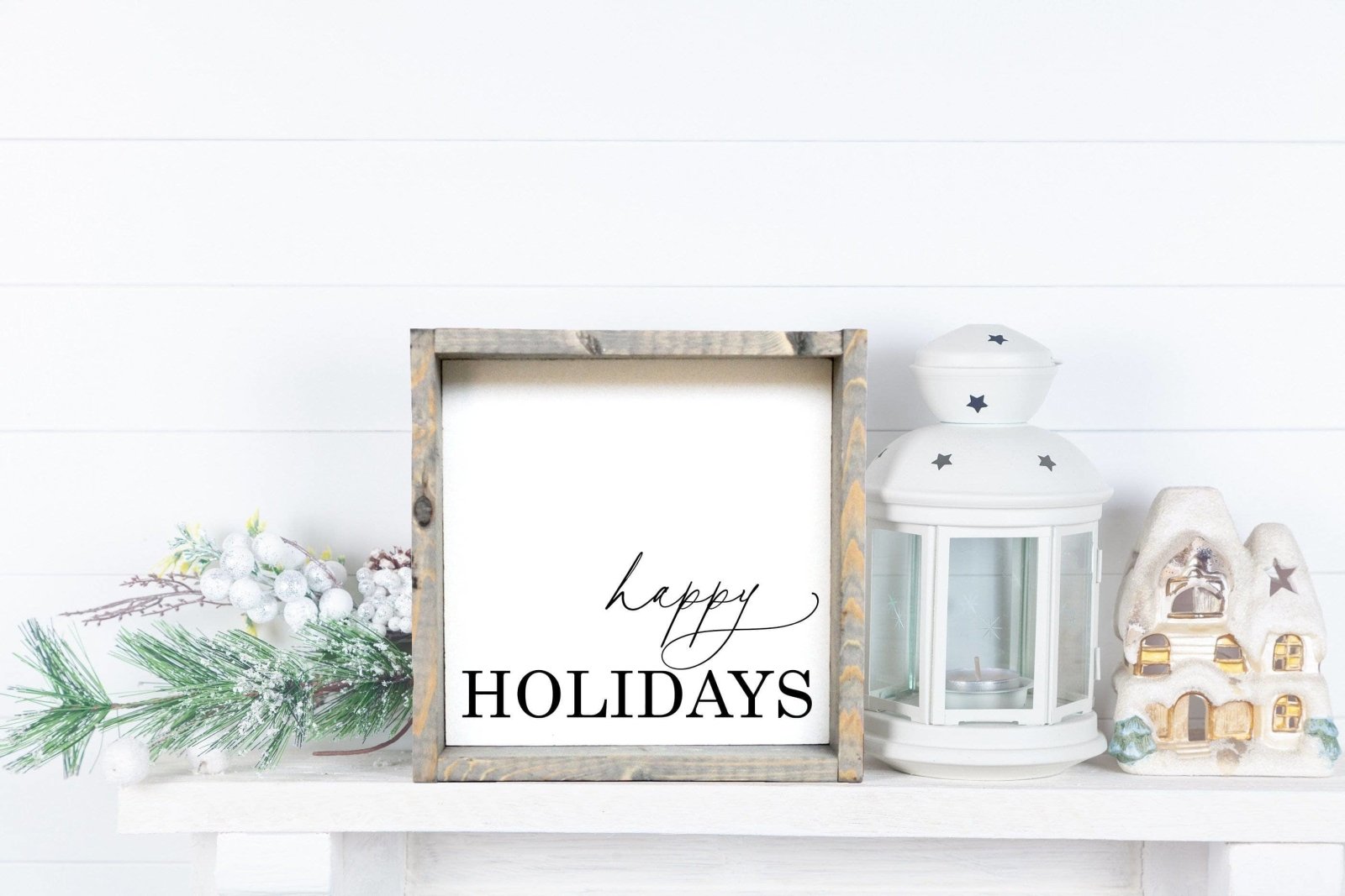 Happy Holidays Wood Sign - WilliamRaeDesigns