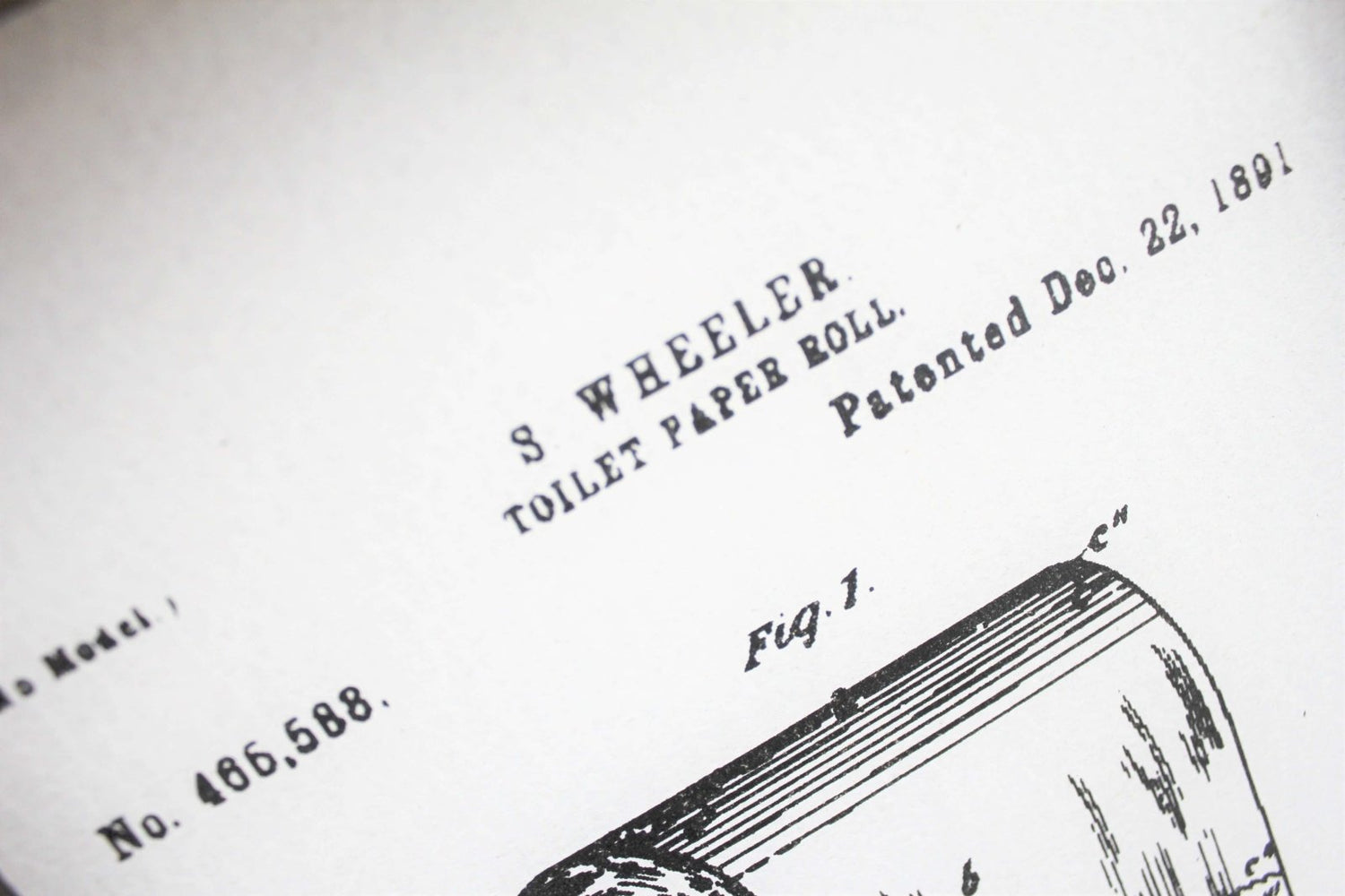 Toilet Paper Patent Wood Sign - WilliamRaeDesigns